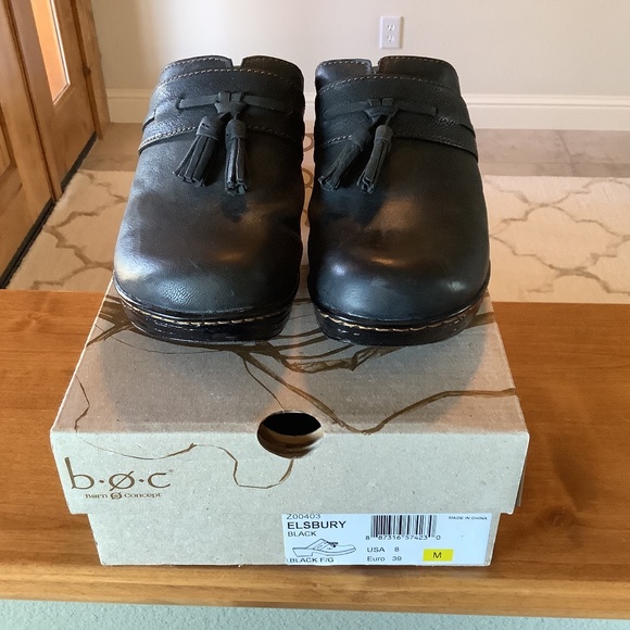 boc | Shoes | Boc Black Leather Clogs | Poshmark